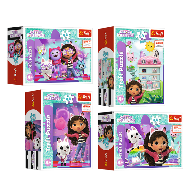 TREFL GABBY´S DOLLHOUSE Mini Palapeli, 54 pa | XS Lelut